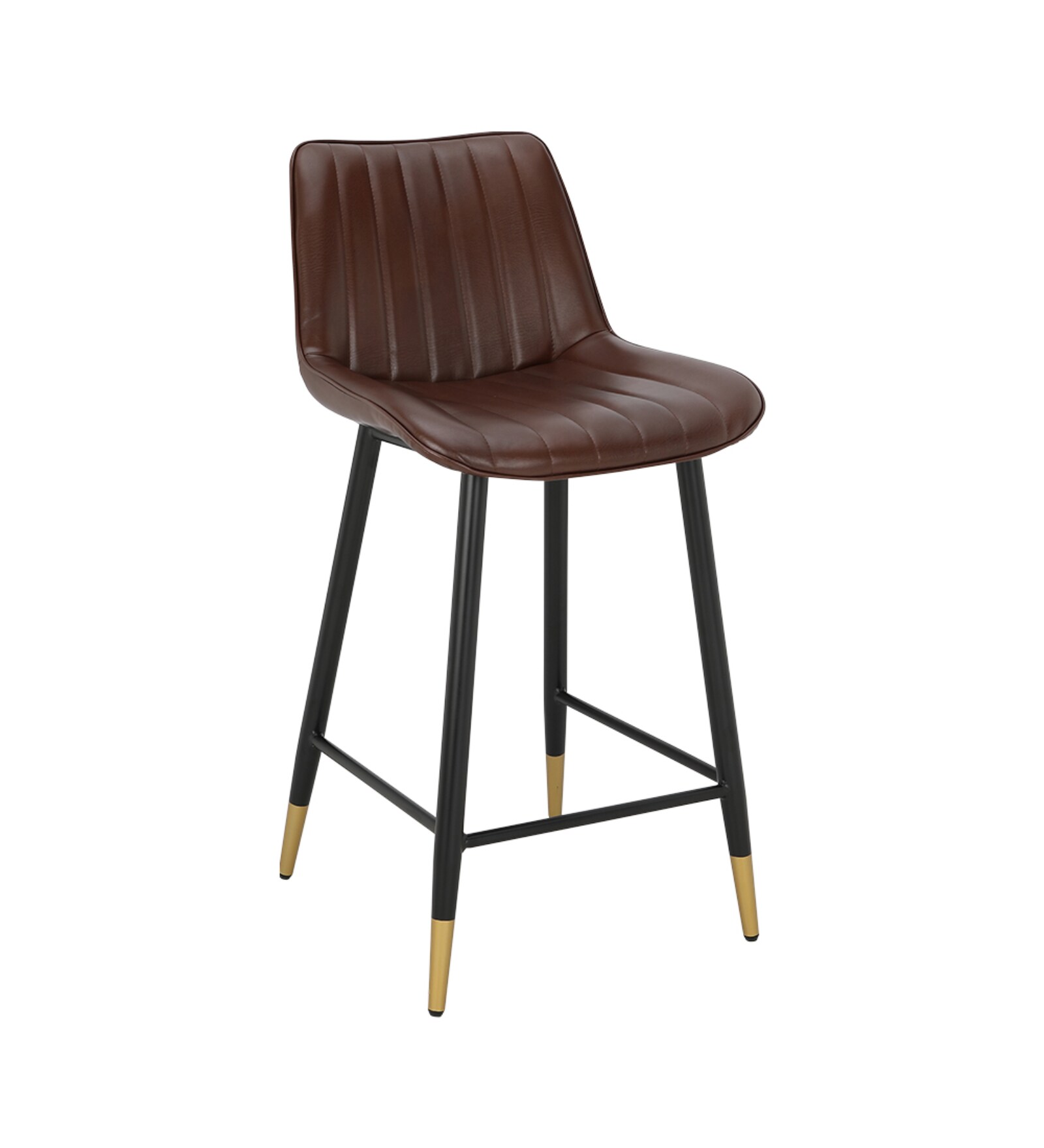 Buy Camilla Leatherette Bar Stool In Dark Brown Colour at 33% OFF by ...