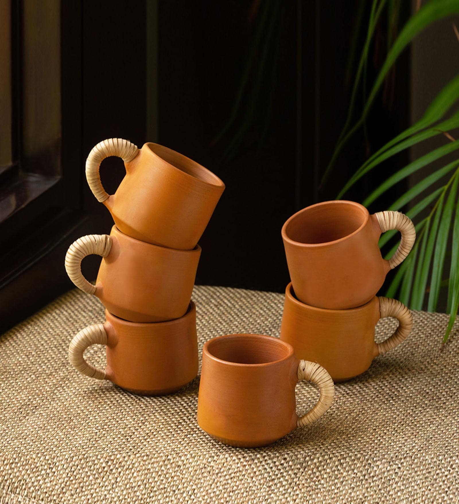 Buy Cane Heirloom 140ml Brown Terracotta (Set of 6) Tea Cup at 45% OFF ...