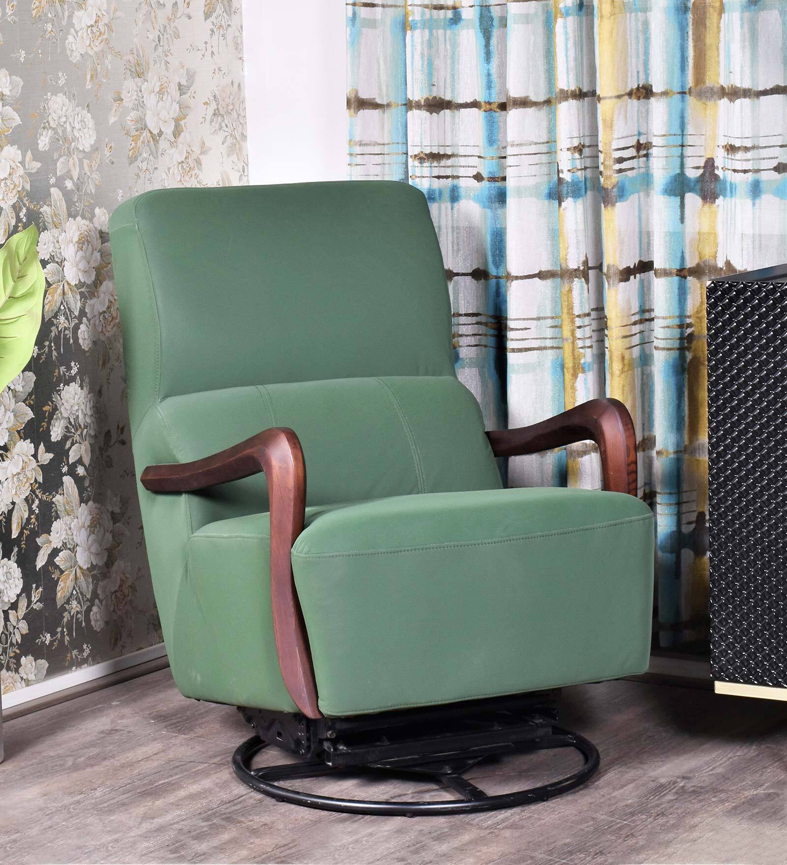 Buy Canela Rocking & Revolving Chair In Green Colour at 21% OFF by ...