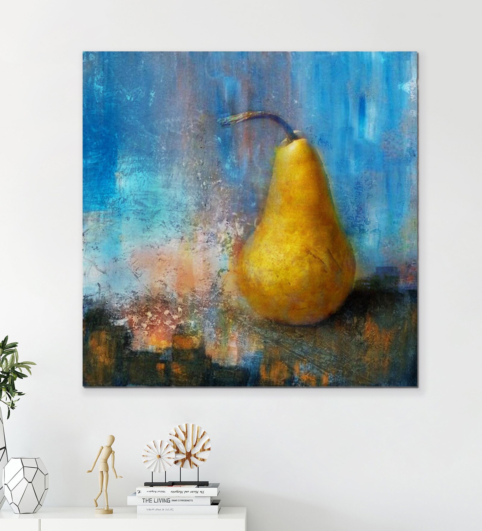 Buy Canvas 32 x 0.2 x 32 Inch Fruit Market Unframed Handpainted Art ...