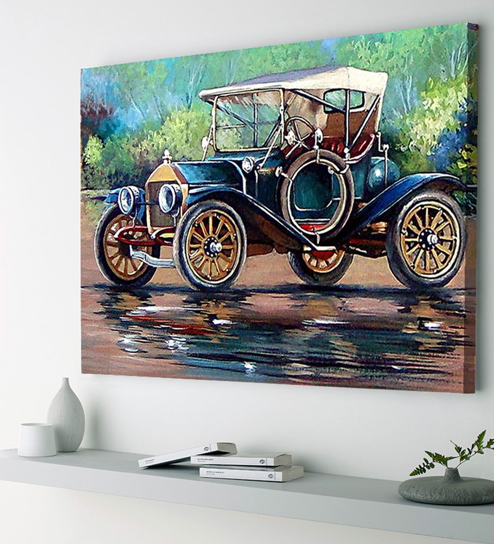 Buy Retro Car Wrap Around Canvas Wall Art Prints at 18% OFF by Shaakh ...