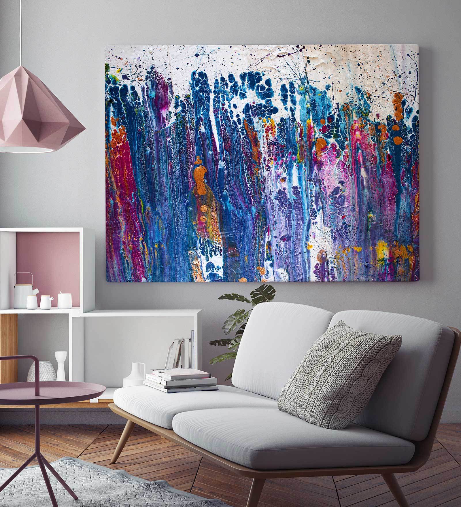 Buy Canvas Without Frame Art Prints In Blue By Mera Wala Print at 20% ...