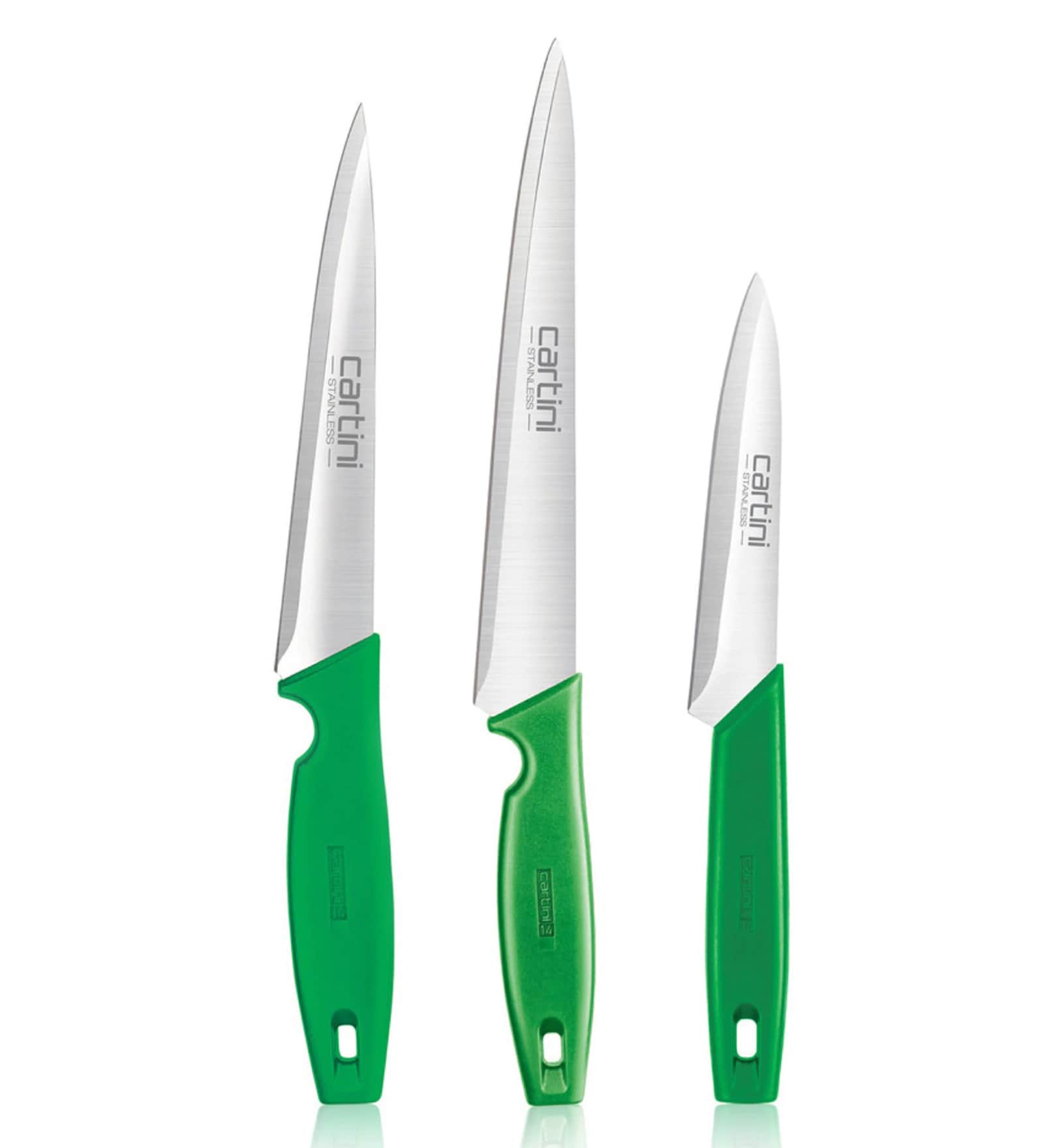 Buy Cartini Green Stainless-Steel Knives - Set of 3 at 100% OFF by ...