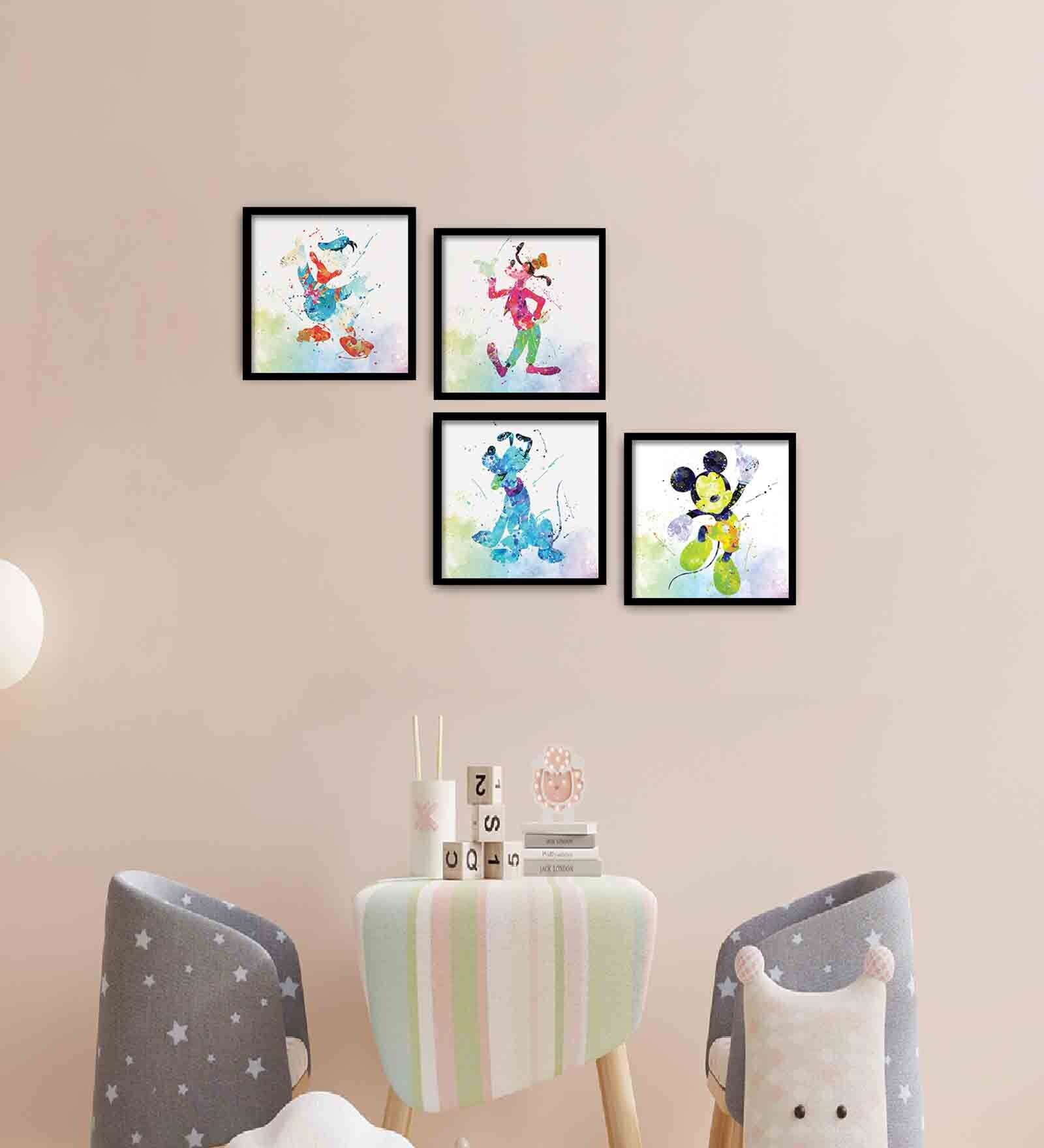 Buy Cartoon Blue Engineered Wood Framed Art Print Set of 4 at 21% OFF ...