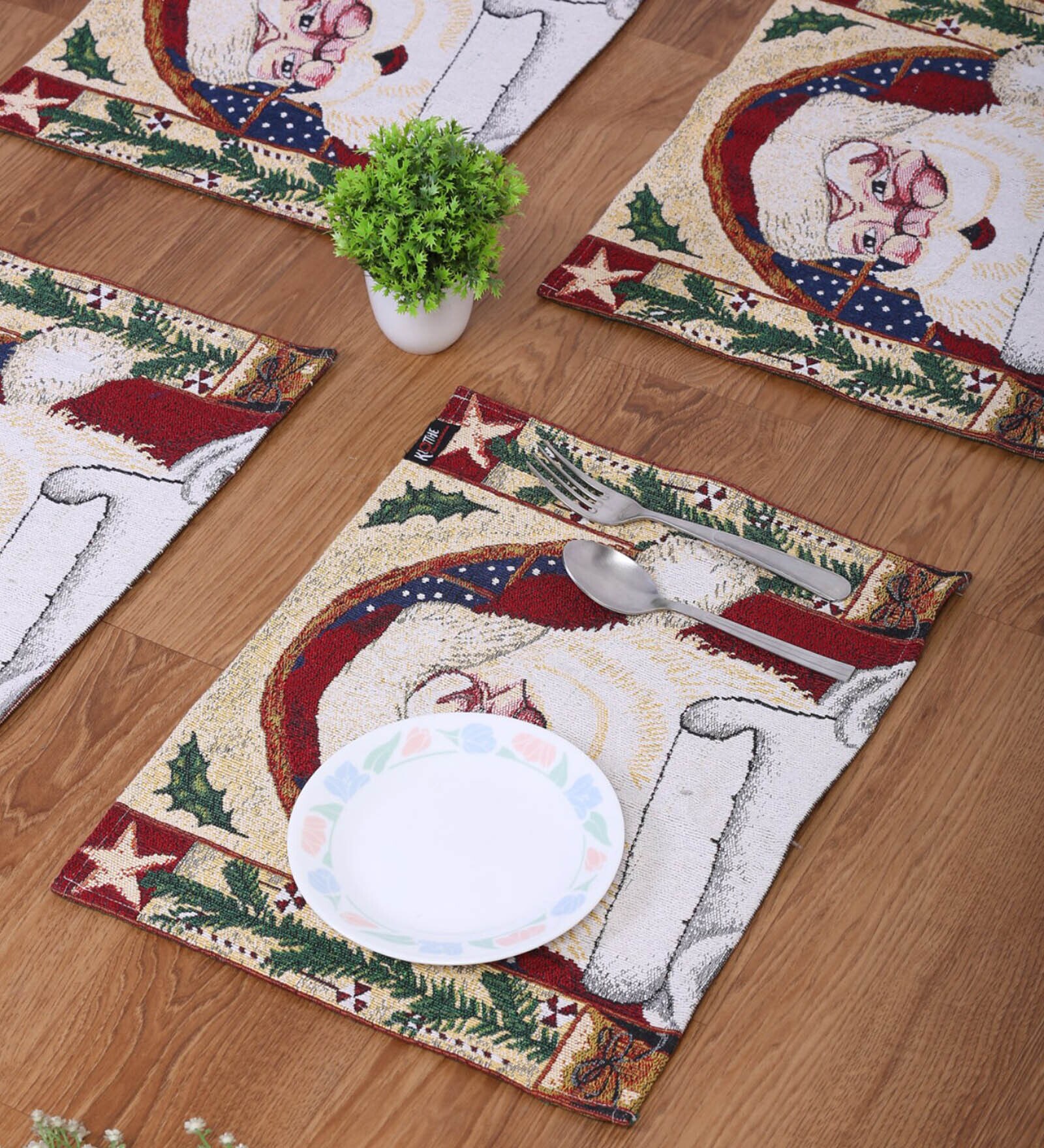 Buy Cartoon Characters Multicolor (19x13) Cotton Placemat (Set of 6) at ...