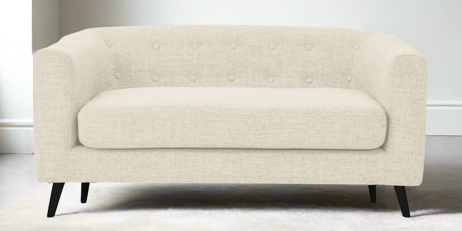 Buy Casper Fabric 2 Seater Sofa in Ivory Cream Colour at 38% OFF by ...
