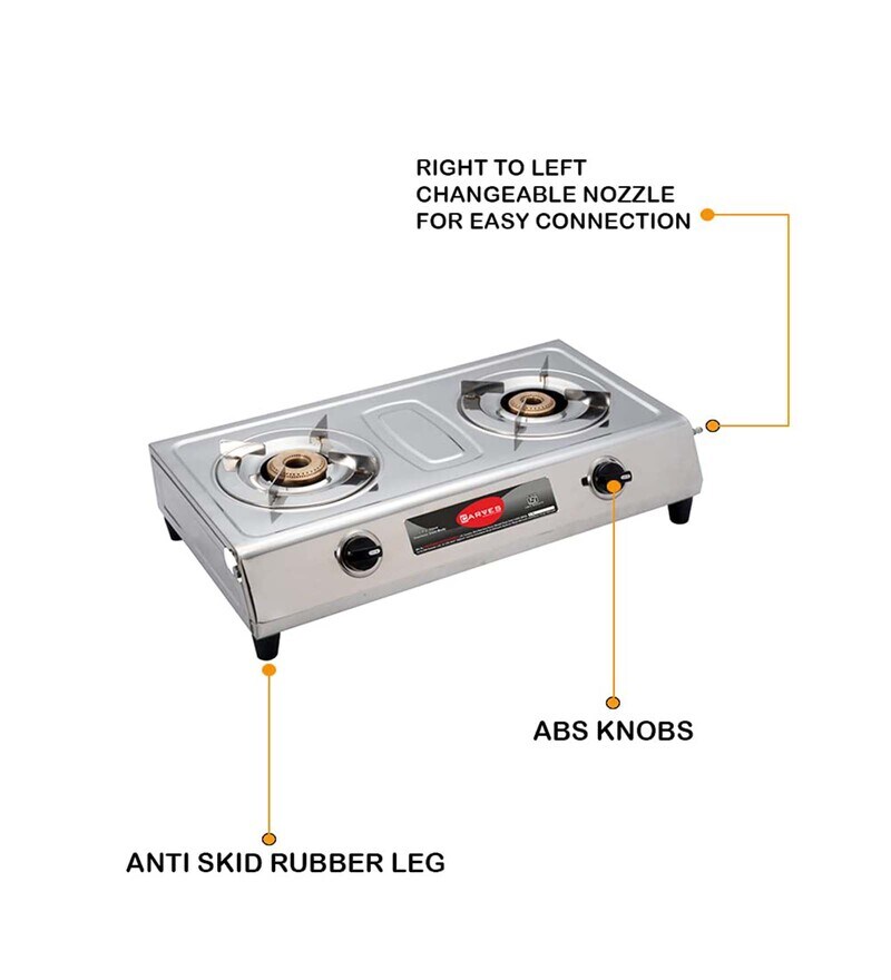 Buy CARVES 2 Burner Stainless Steel LPG Gas Stove (ISI Certified ...