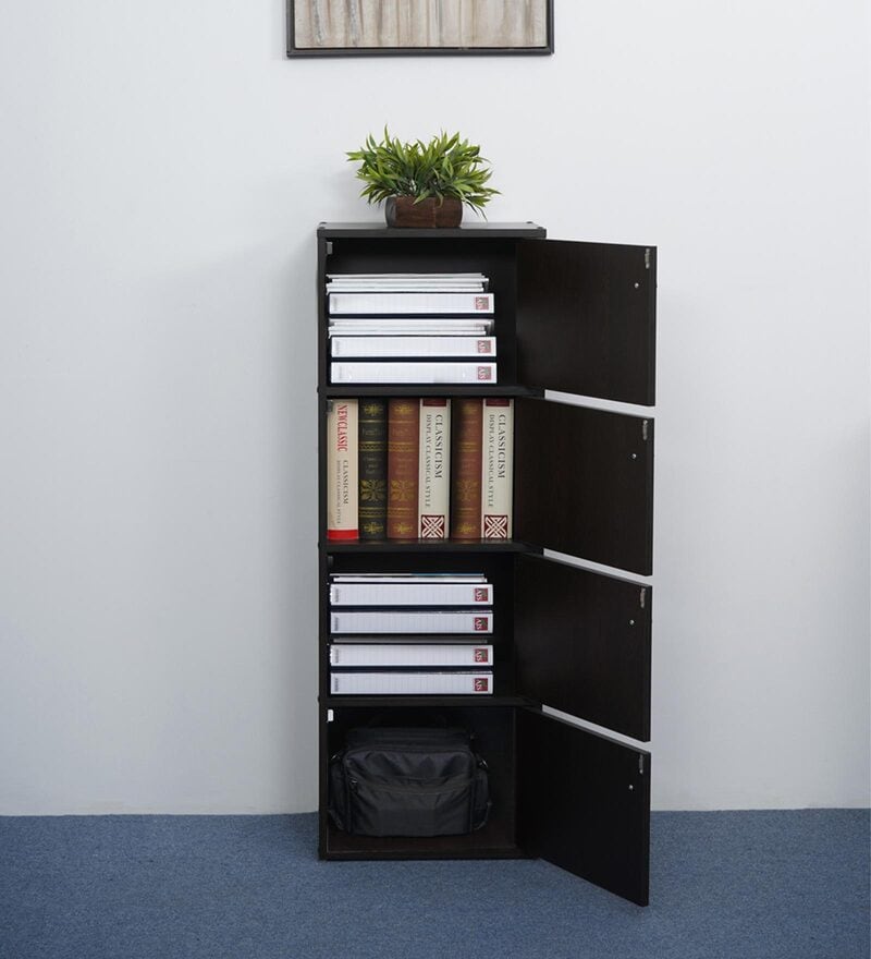 Buy Cary Book Case in New Wenge Finish by Nilkamal Online - Modern Book ...