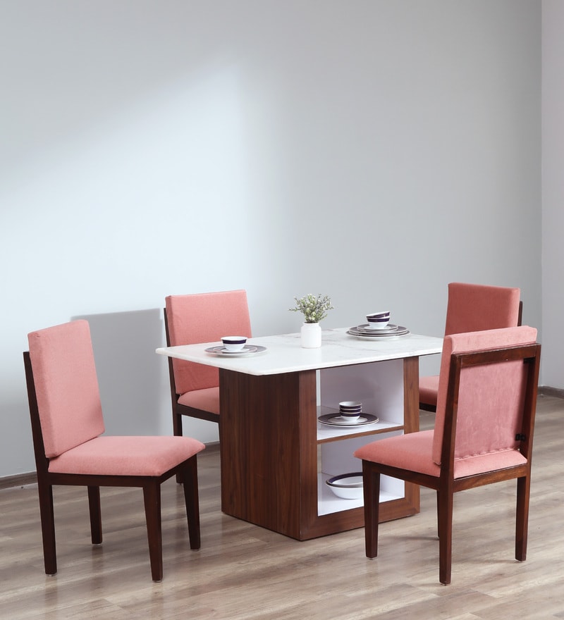 Buy Casket 4 Seater Dining Set in Ply Wood Finish Online - Contemporary ...