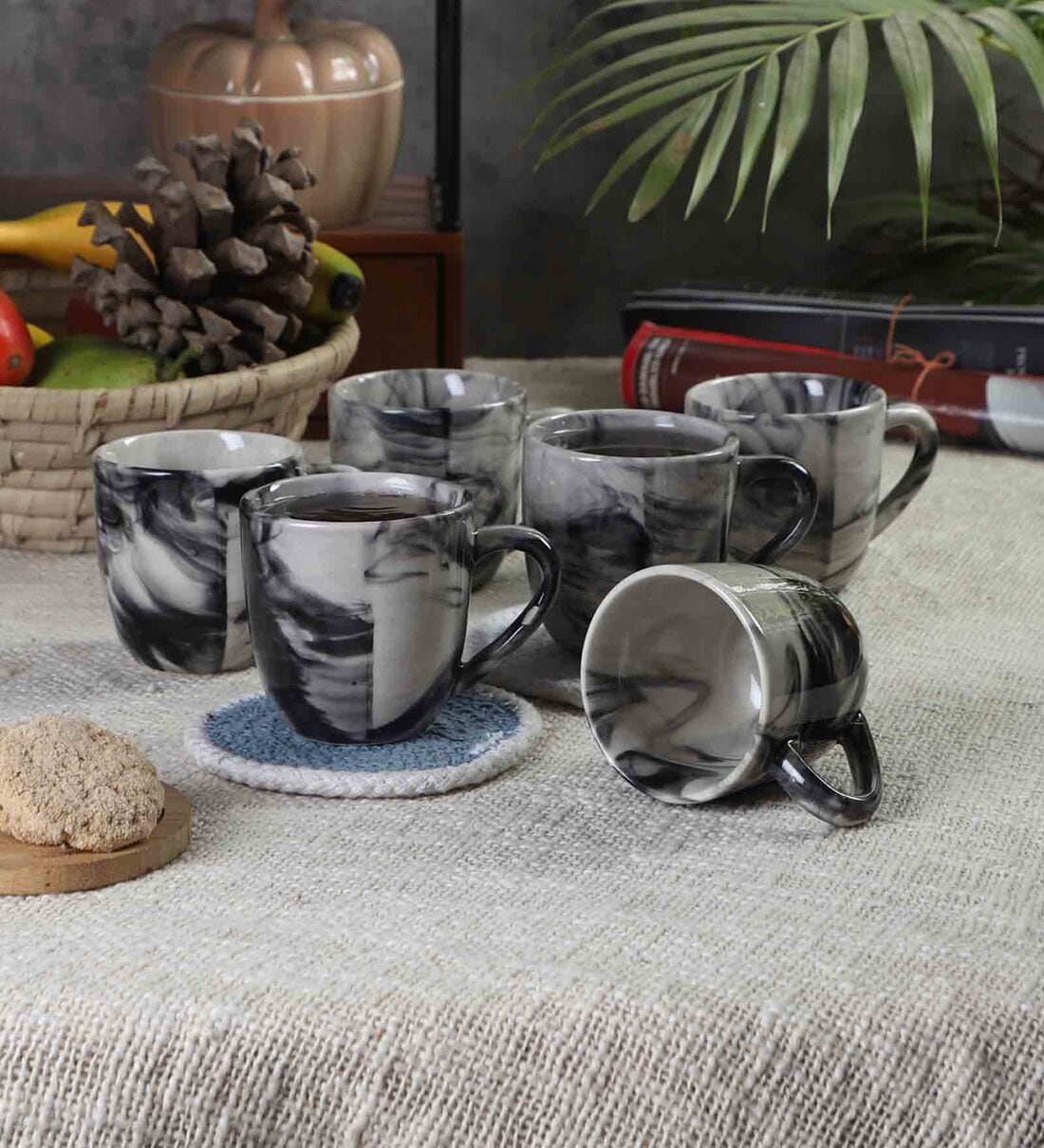 Buy 200ML Multi Ceramic (Set of 6) Mugs at 56% OFF by Cdi | Pepperfry