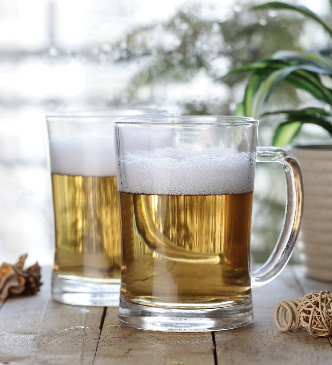 Buy Large 500ml Glass (Set of 2) Beer Mug at 27% OFF by Cdi | Pepperfry