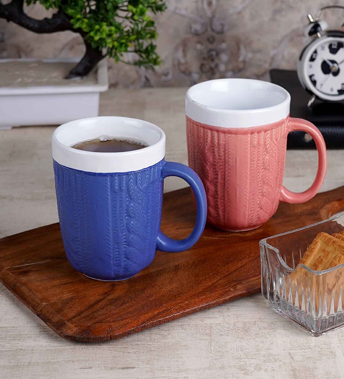Buy Multicolor 250 ML Ceramic Sweater Shaped 2 Pcs Coffee Mug at 53% ...