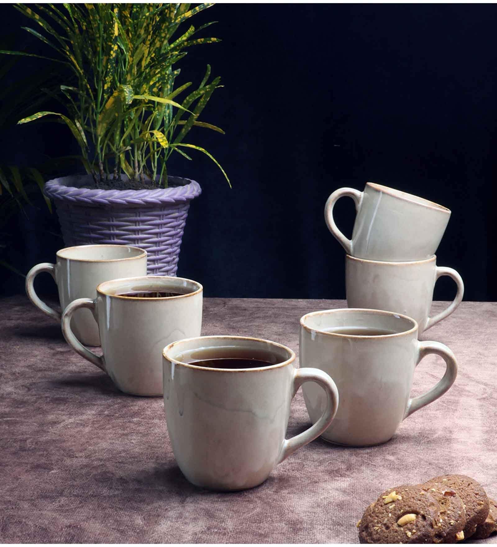 Buy Cream 200ml Ceramic (Set Of 6) Tea Cups at 56% OFF by Cdi | Pepperfry