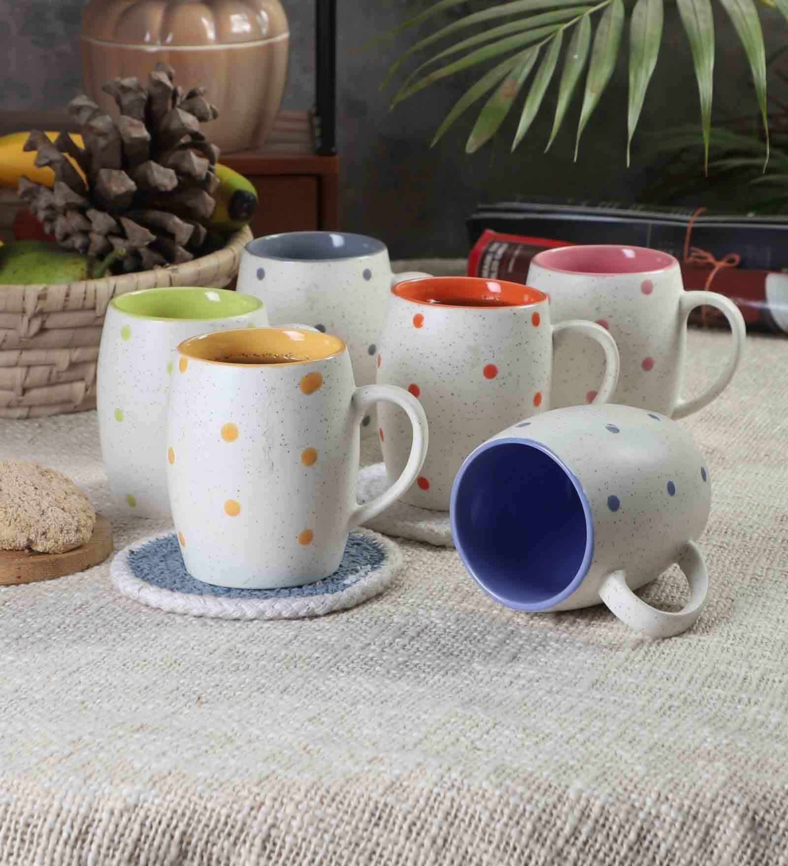Buy 250 ML White Ceramic (Set of 6) Mugs at 63% OFF by Cdi | Pepperfry