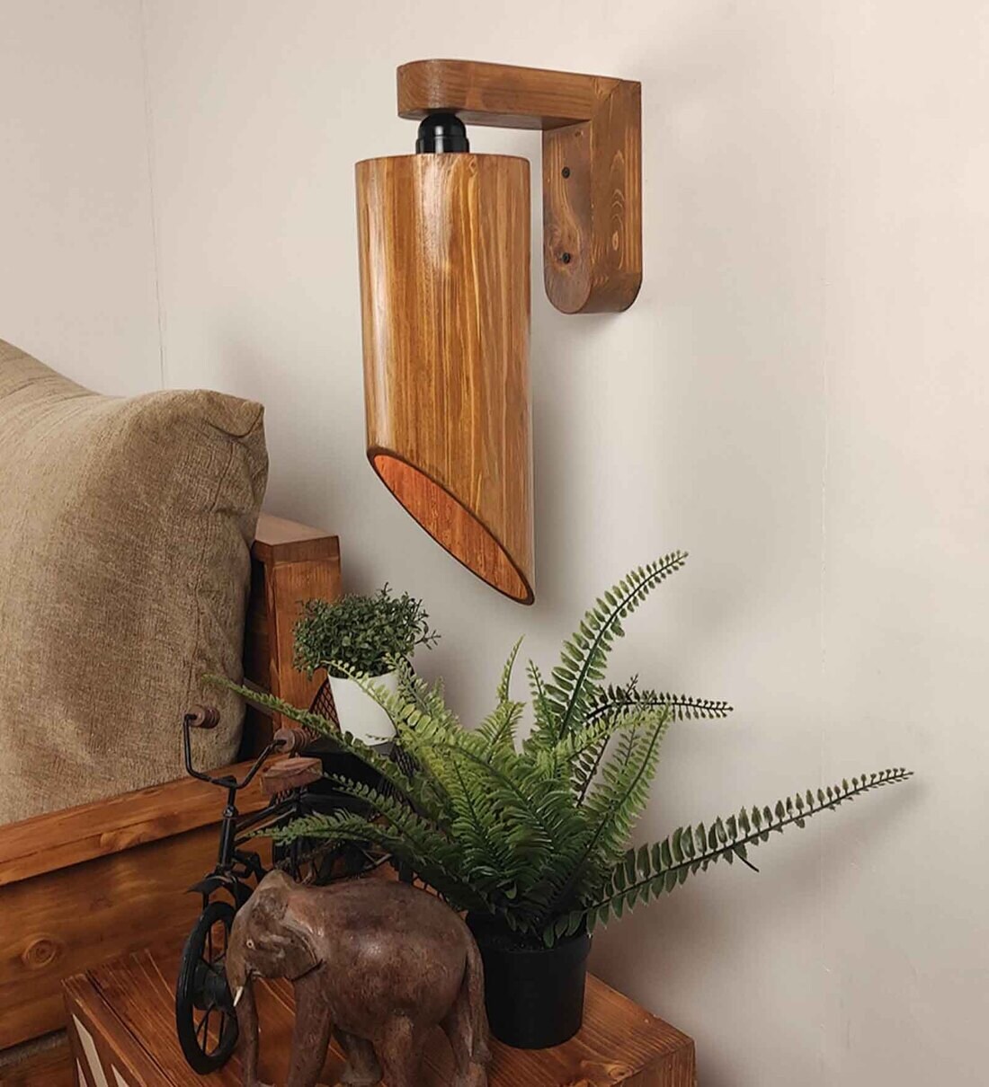 Buy Cedar Brown Solid Wood Wall Sconces by Symplify at 41% OFF by ...