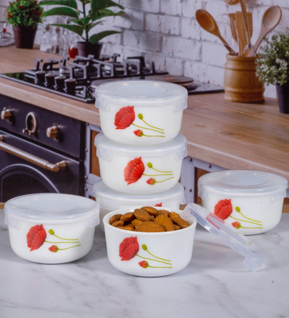 Buy Cello Opalware Storage Container with Lid (set of 6pcs) at 14% OFF ...