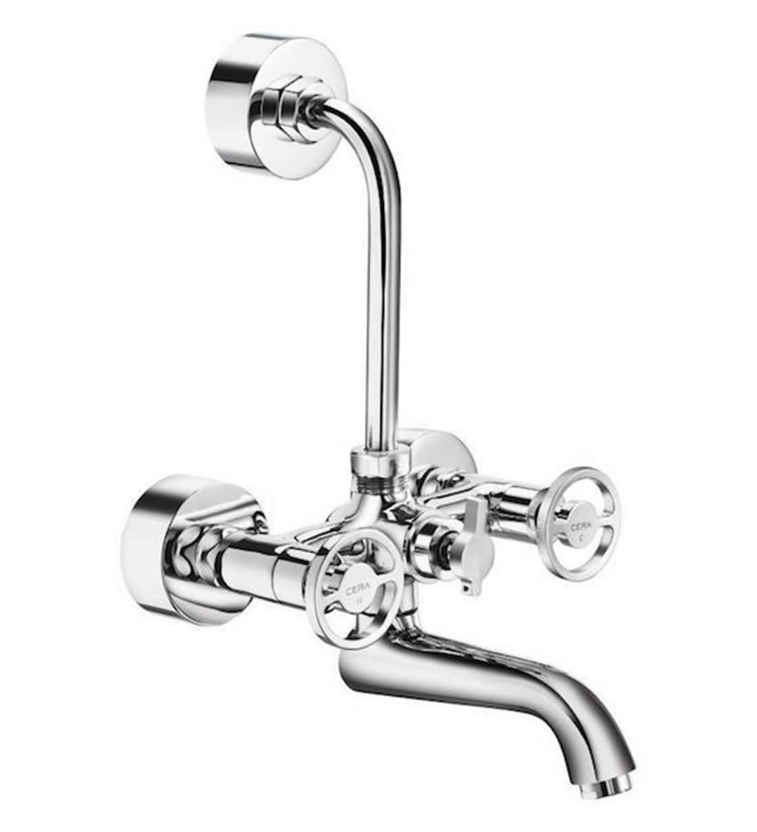 Buy Brass Chrome Plated Single Lever Bath Mixer (L: 8, W: 8, H: 10 ...