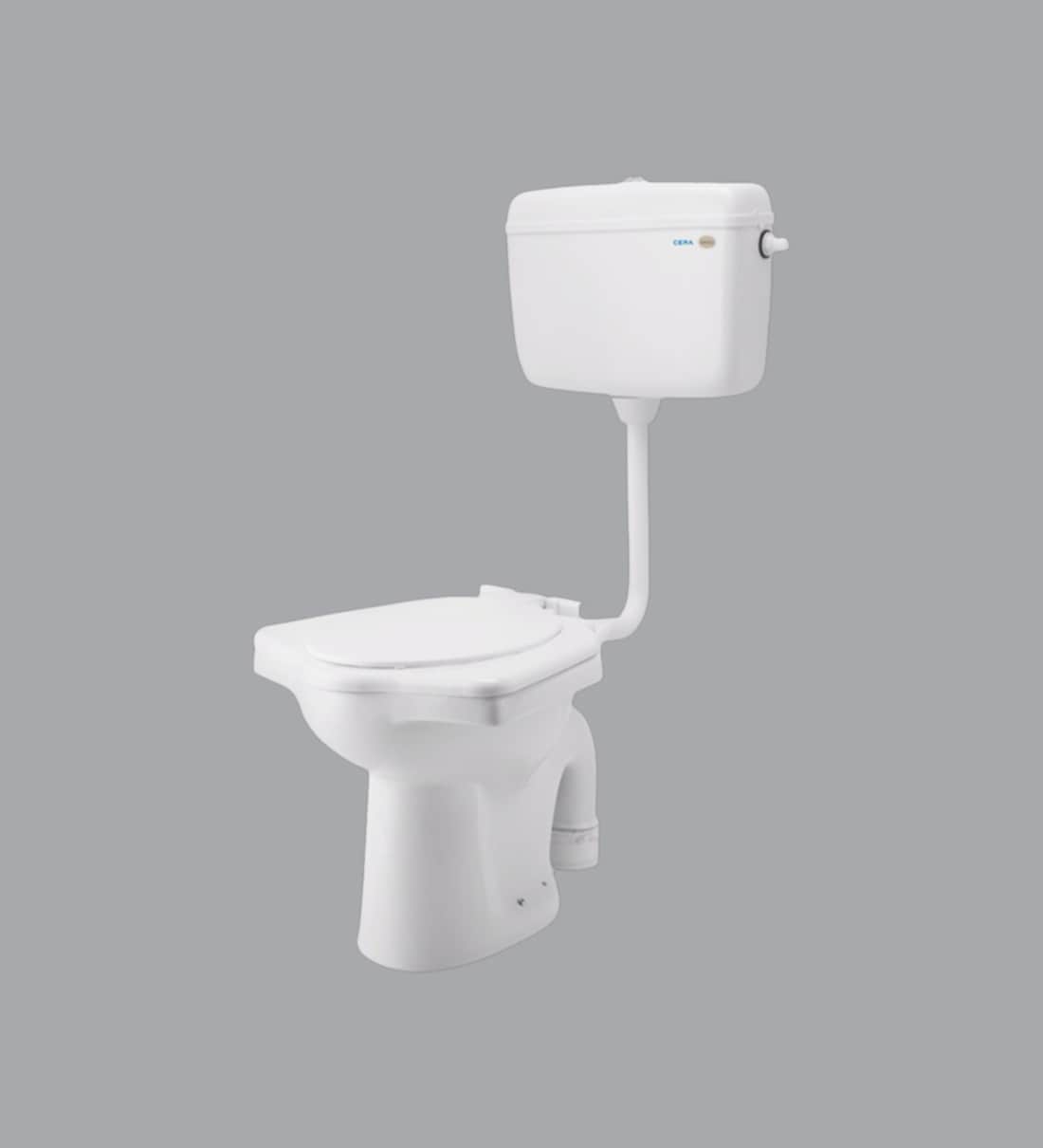 Buy Ceramic White P Trap Floor Rested Commode (H: 15.2W: 22.8D: 18.4 ...