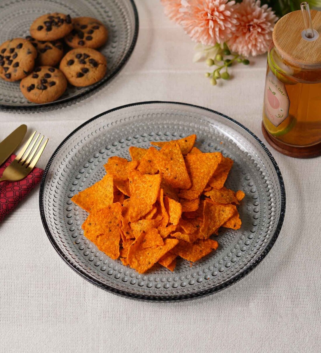 Buy Black Dotted Pattern Glass (Set Of 2) Dinner Plates at 50% OFF by ...