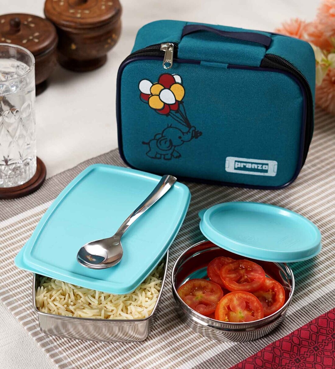 Buy 400 ml Blue Stainless Steel Lunch Box at 50% OFF by Ceradeco ...