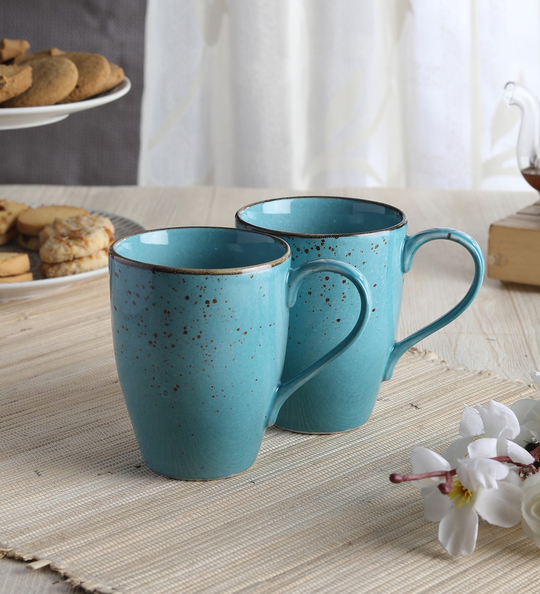Buy 300 ML Ceramic Coffee Mugs Set of 2 by Devnow Online - Coffee Mugs ...