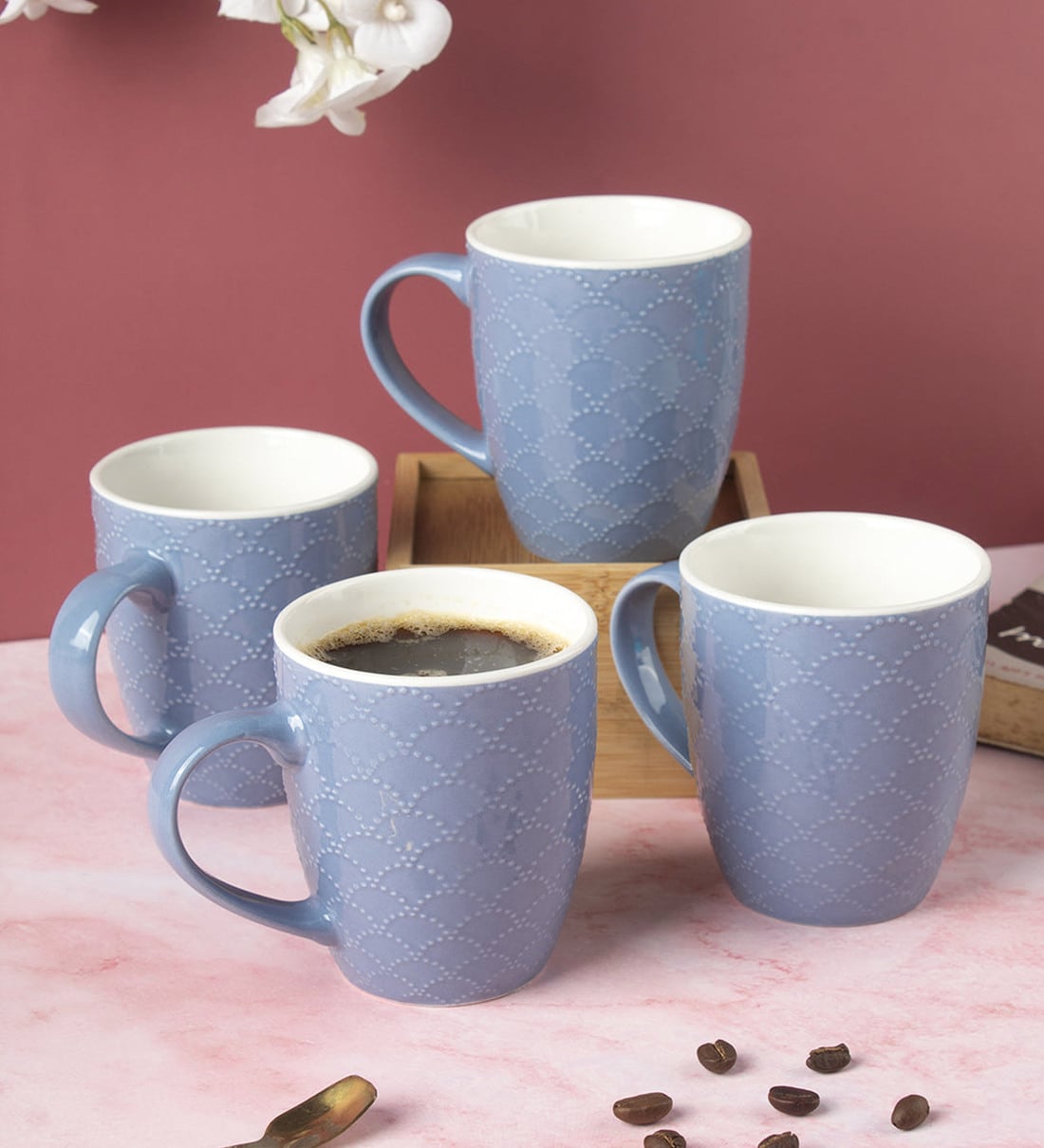 Buy Elliot 240ml Multicolour (Set of 4) Ceramic Coffee Mug at 47% OFF ...