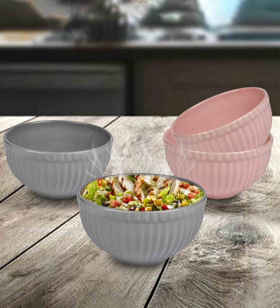 Buy Ceramic Multicolour 500 ML Serving Bowl Set of 4 at 41% OFF by ...