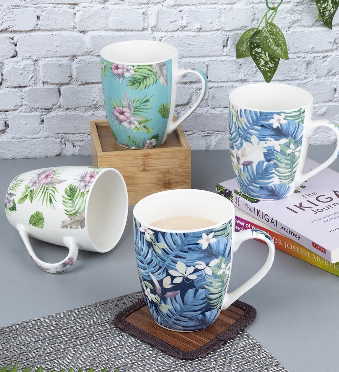Buy Unique Floral 350ml Multicolour Ceramic Coffee Mug at 72% OFF by ...