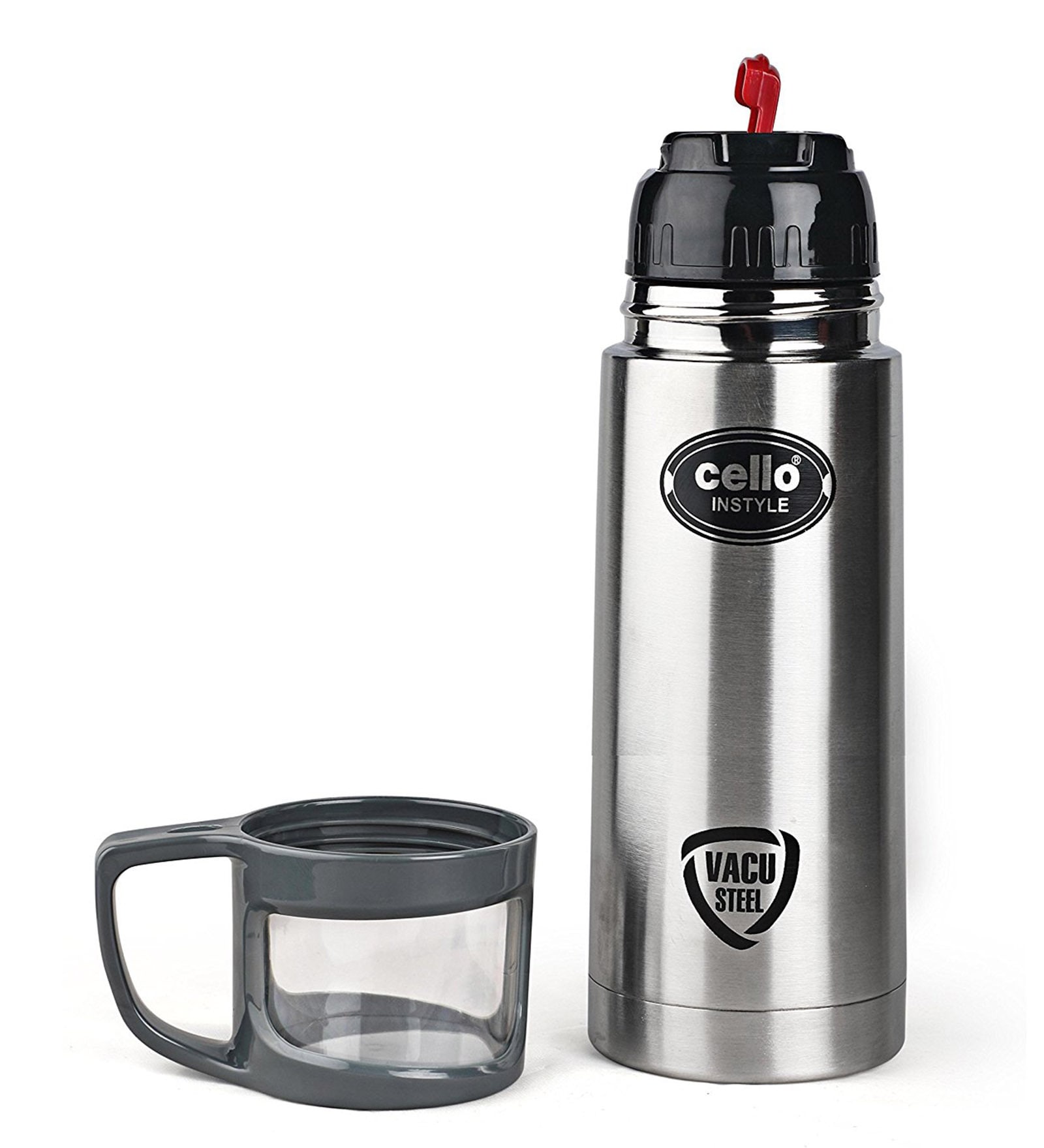 Buy Cello Instyle Stainless Steel Flask, 1 Liter, Silver Online - Metal ...