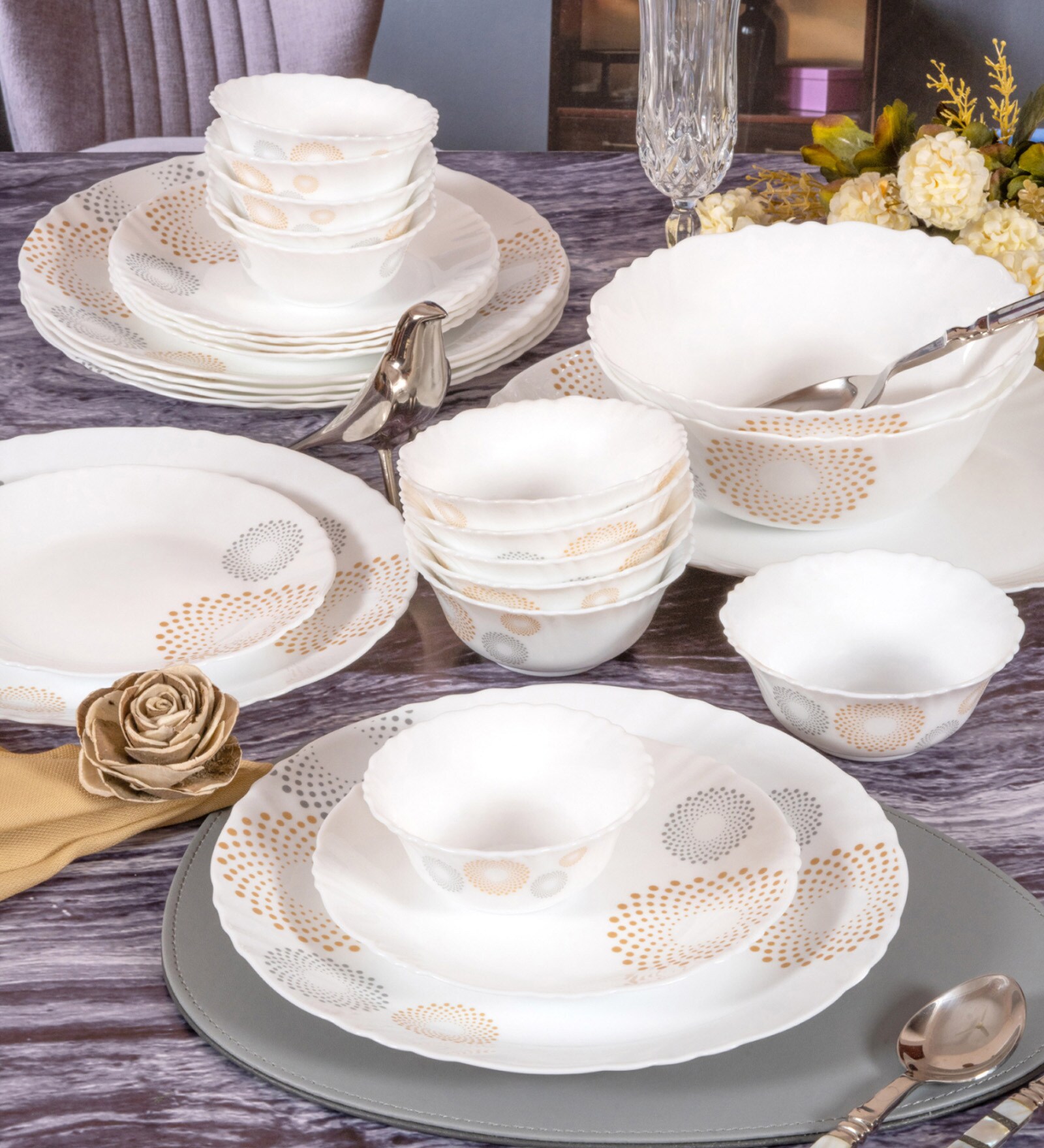 Buy Cello Opalware Dinner Set (set of 33pcs) at 17% OFF by Cello ...