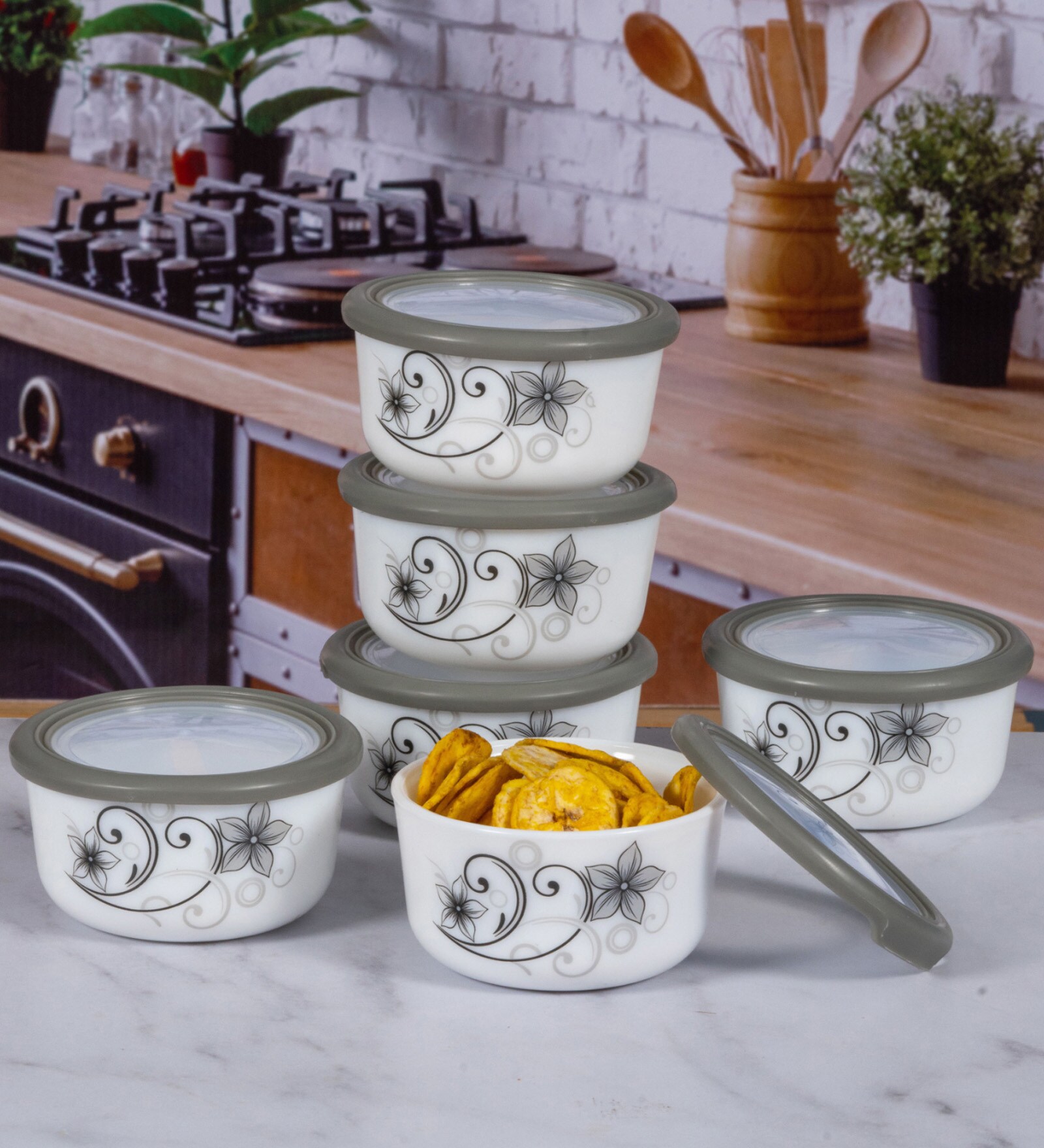Buy Cello Opalware Storage Container with Color Lid (set of 12pcs) at 2 ...