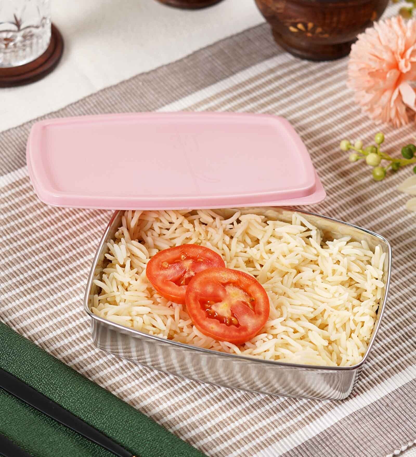 Buy 400 ml Pink Stainless Steel Lunch Box at 53% OFF by Ceradeco ...