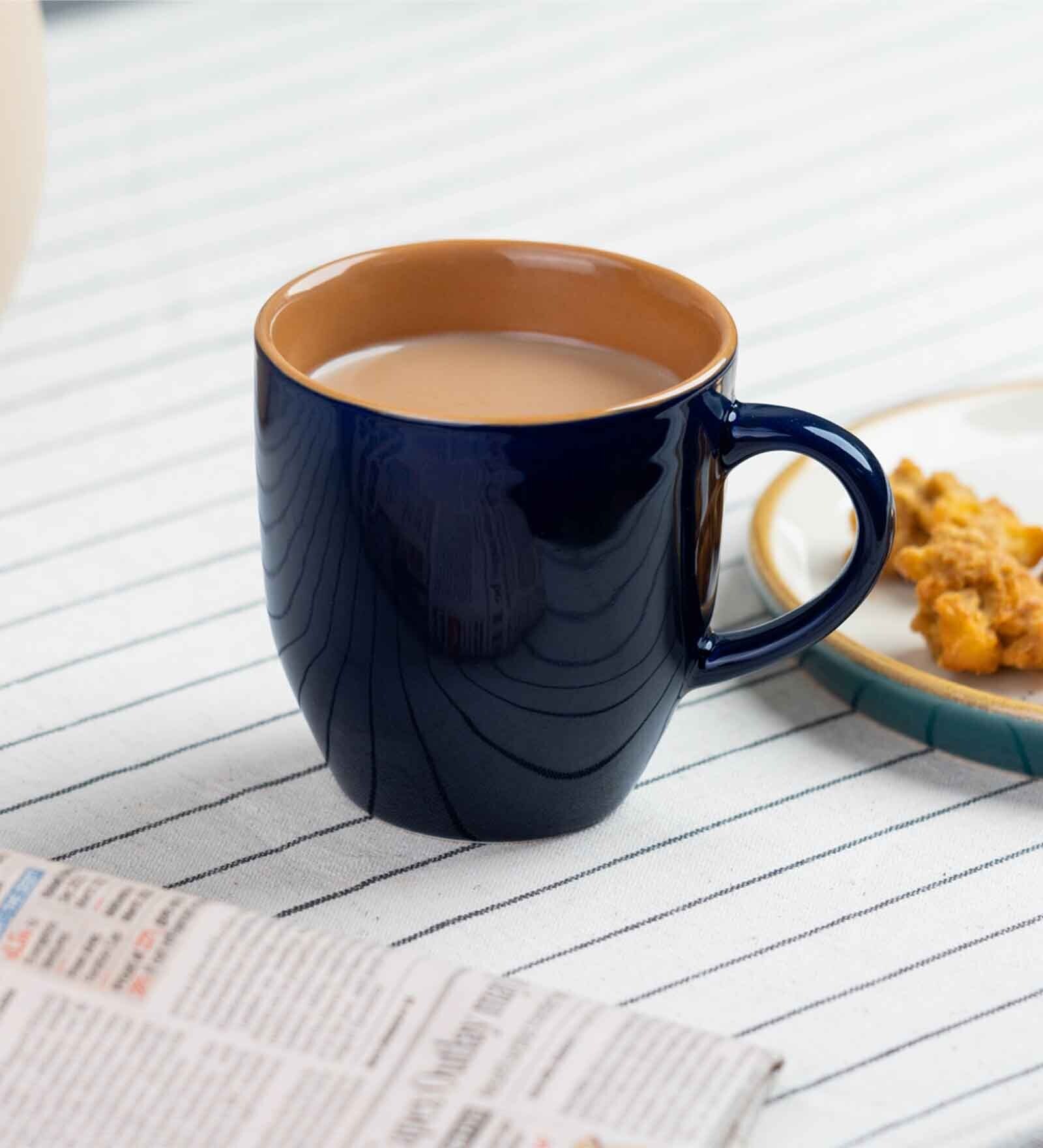 Buy Ceramic Coffee Mug Set of 2 300ml Midnight Blue at 36% OFF by SHAY | Pepperfry