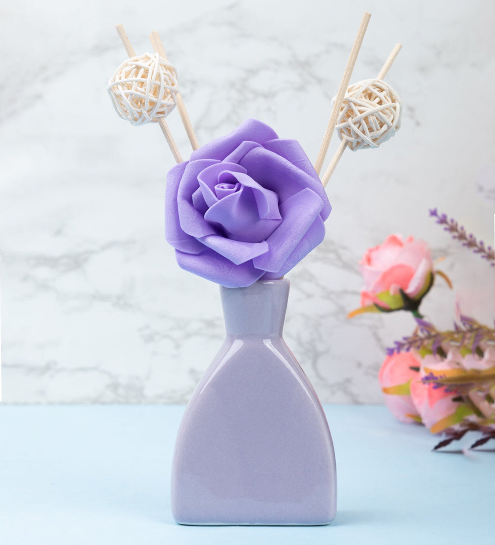 Buy Ceramic Lemon Grass Fragrance Pot & Reed Stick 30 Ml By Market 99 ...