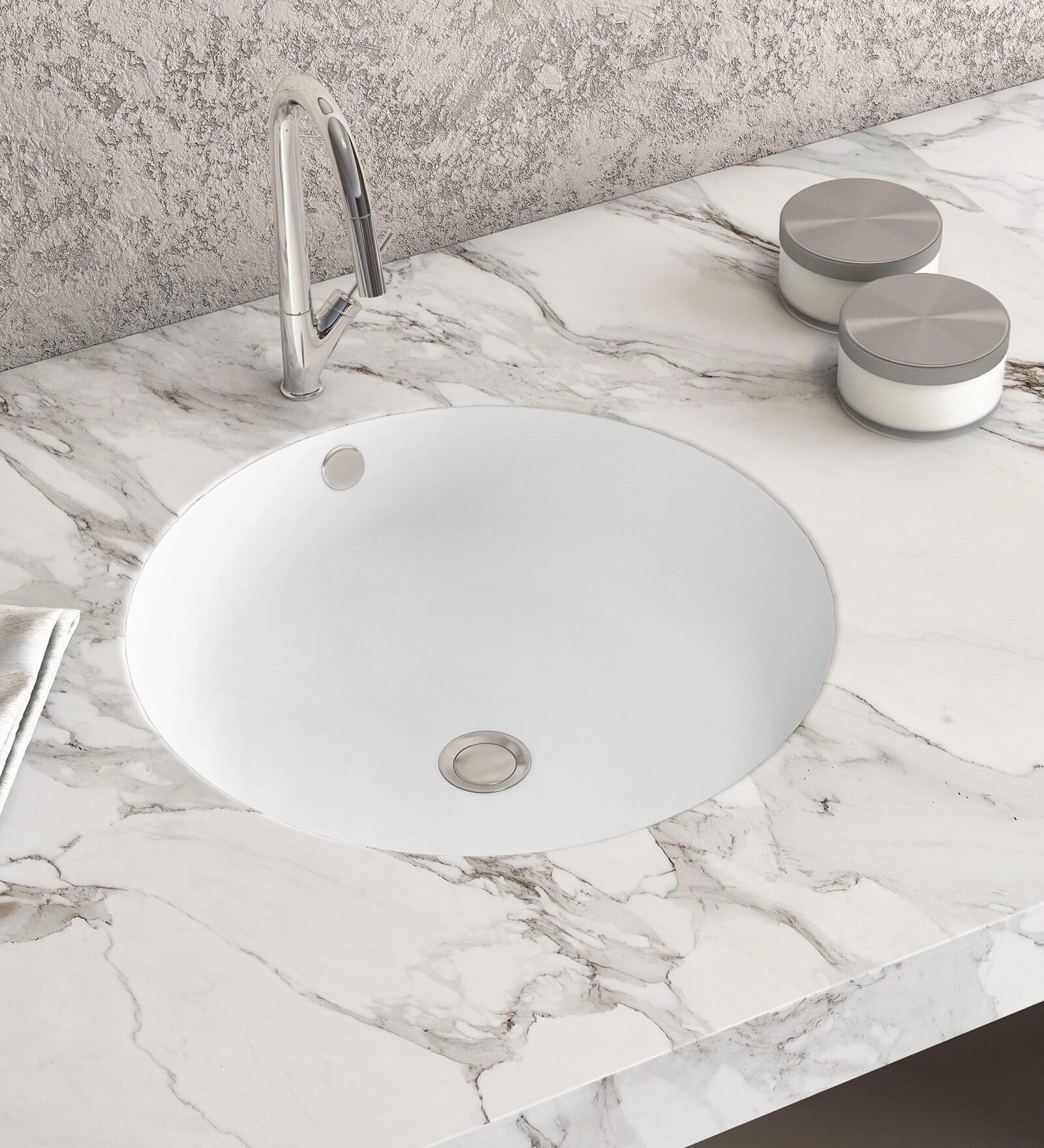 Buy Ceramic Round Shape White Under Counter Wash Basin(H: 7.2, W: 14, D ...