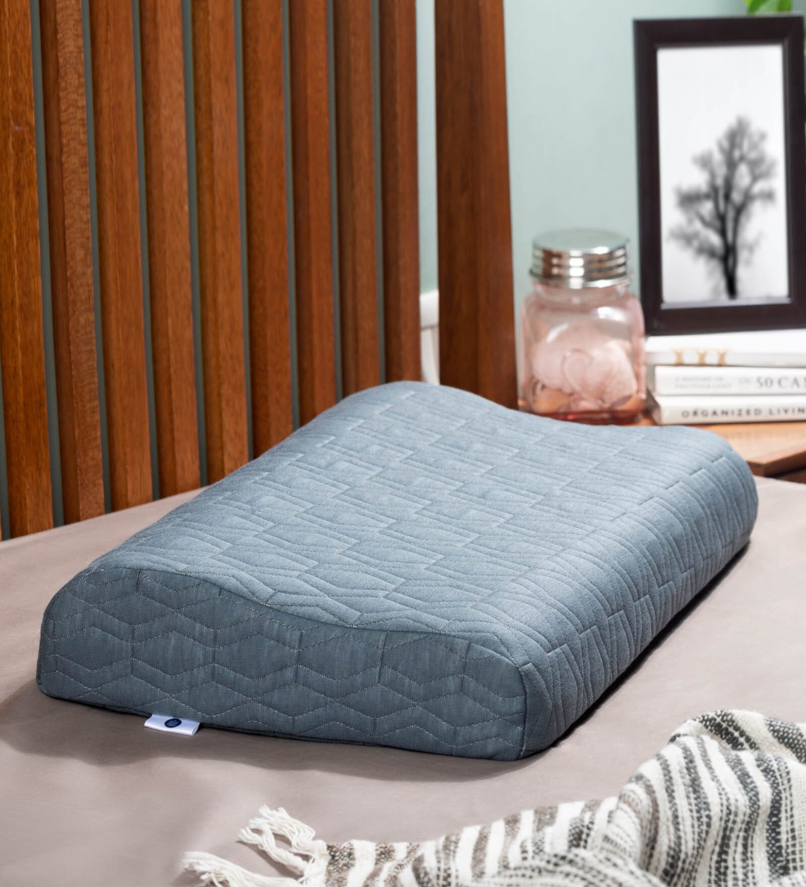 Buy Cervical Orthopedic Cooling Gel 19 x 11 Inch Pillow In Grey Colour ...