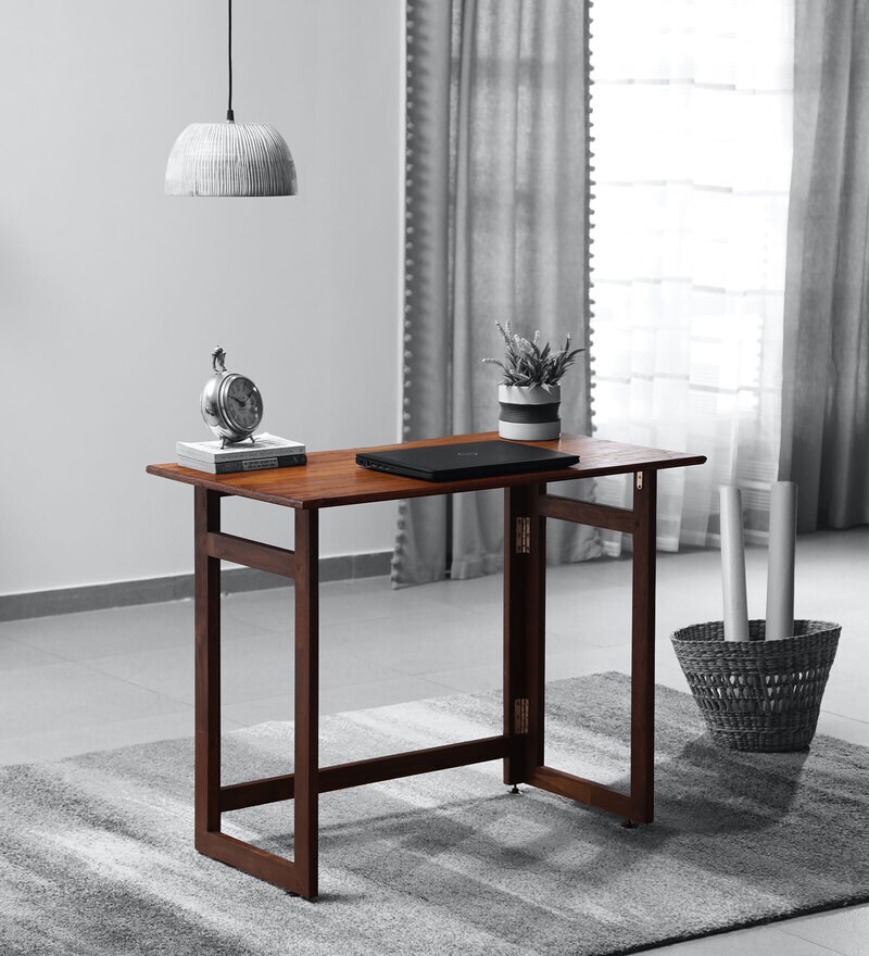 Buy Ellis Solid Wood Writing Table in Walnut Finish By Woodsworth ...