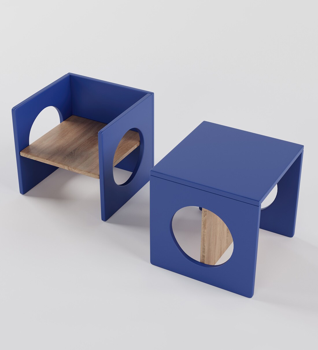 Buy Chable Reversible Infant Desk in Blue Colour with Chair at 29% OFF ...