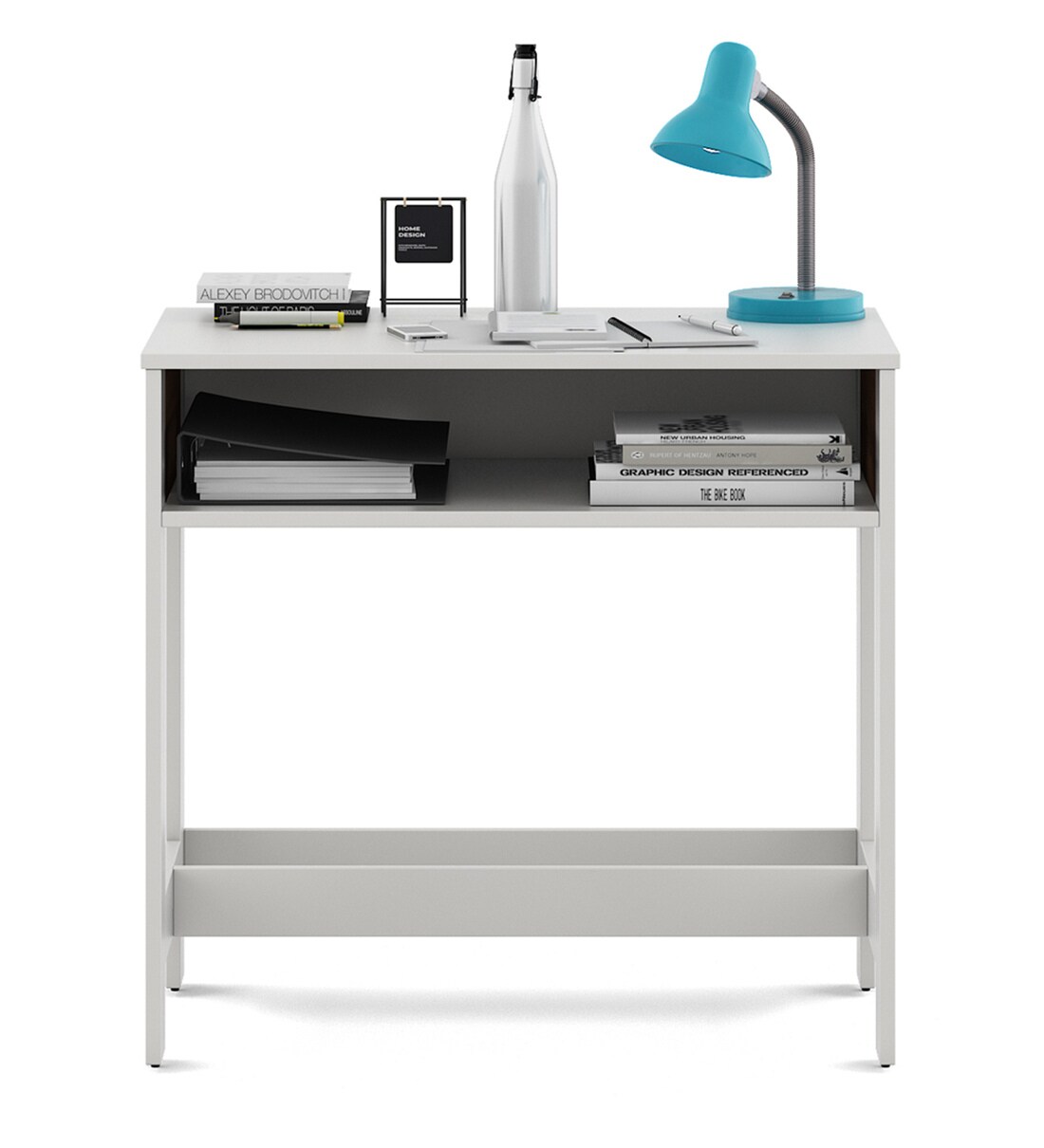 Buy Champ Writing Table in Frosty White Finish by A GLOBIA CREATIONS ...