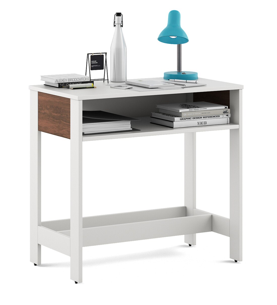 Buy Champ Writing Table in Frosty White Finish by A GLOBIA CREATIONS ...