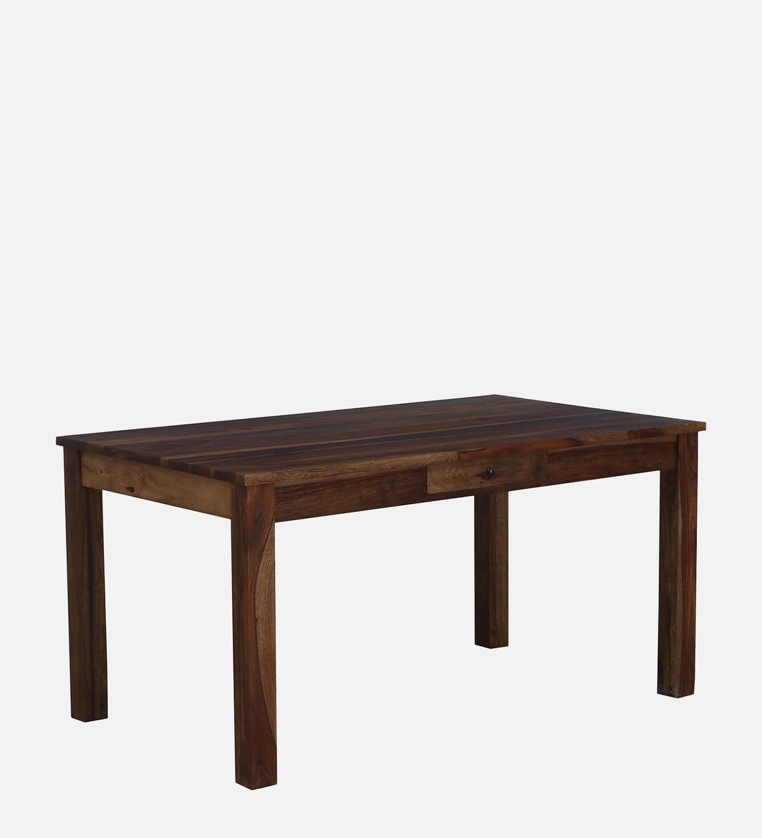 Buy Chenile Solid Wood Dining Table 6 Seater With Two Drawer In ...