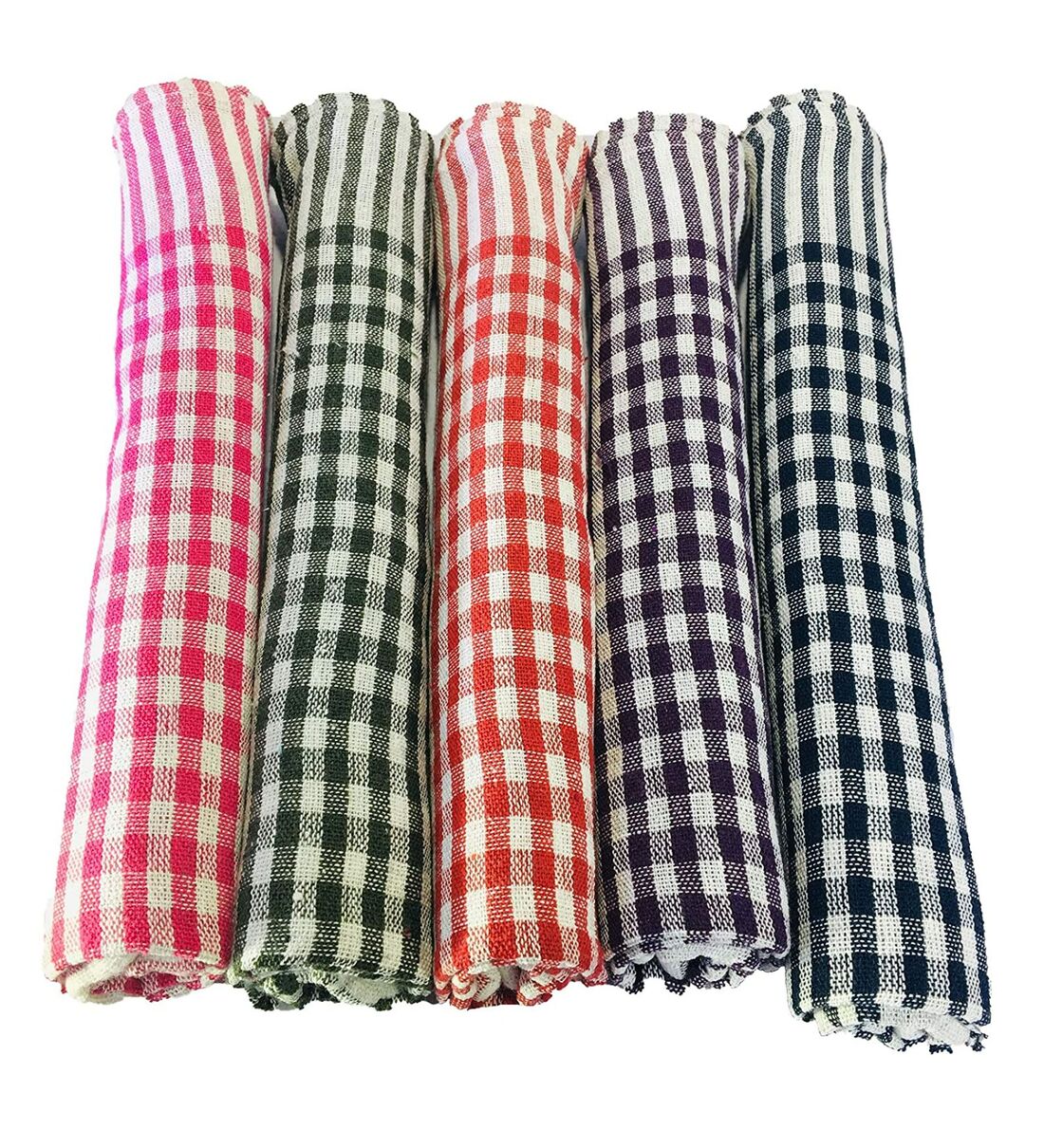 Buy Chequered Multicolour Cotton Cleaning Cloth (Set of 5) by Regalo at ...