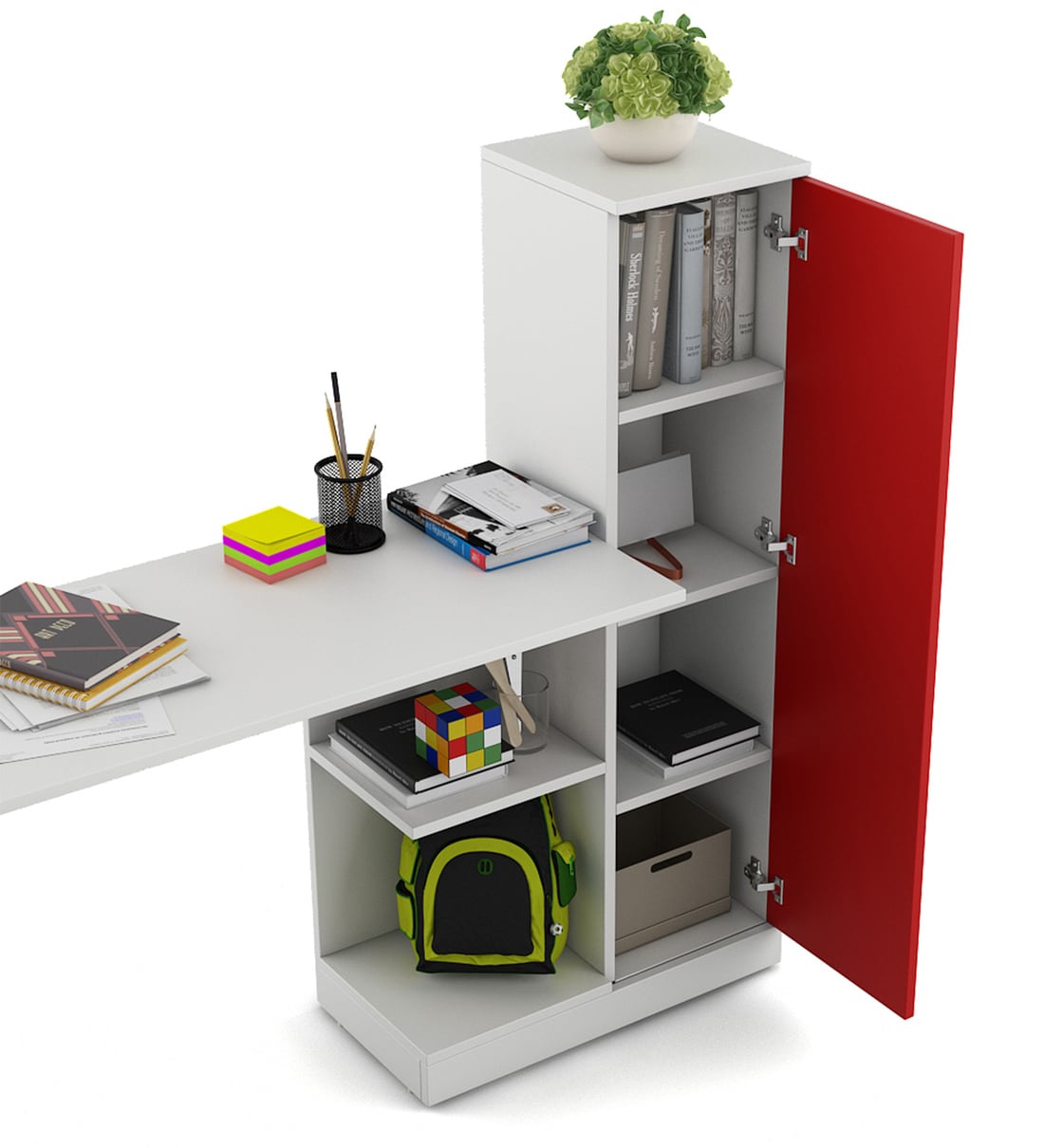 Buy Cherry Kids Study Table in Red Colour by A GLOBIA CREATIONS Online ...
