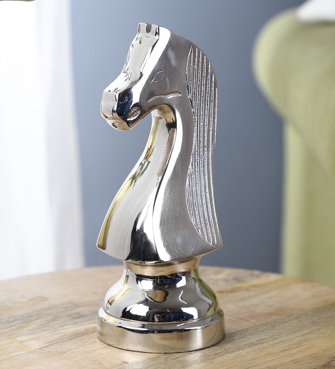 Buy Chess Horse Silver Showpiece at 34% OFF by Decor de Maison | Pepperfry
