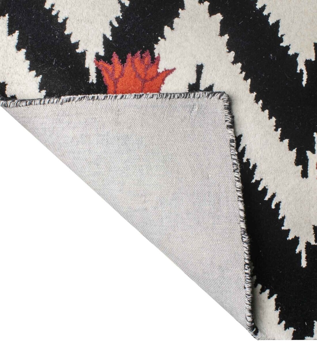 Buy Black Wool Floral 4 x 6 Feet Hand Tufted Carpet by Imperial Knots ...