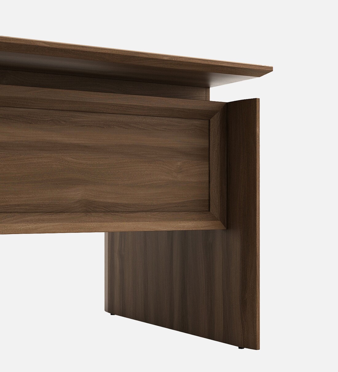 Buy Chief Office Table in Walnut Bronze And Cappuccino Finish by ...