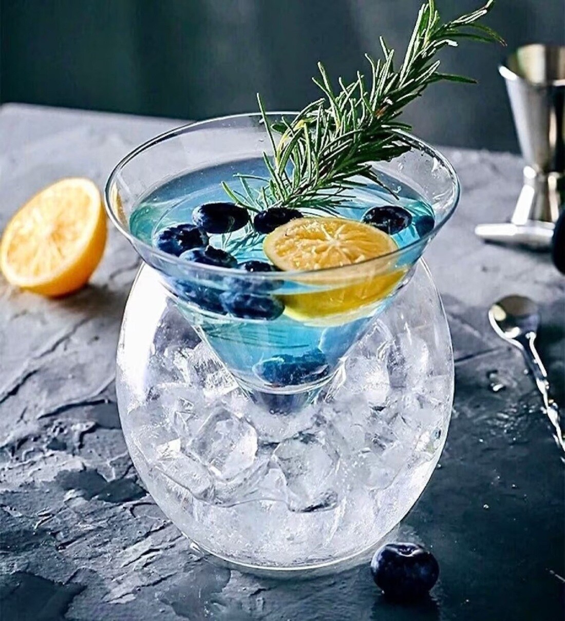 Buy Chiller Ice 200Ml Borosilicate Glass (Set Of 4) Cocktail Glasses at ...