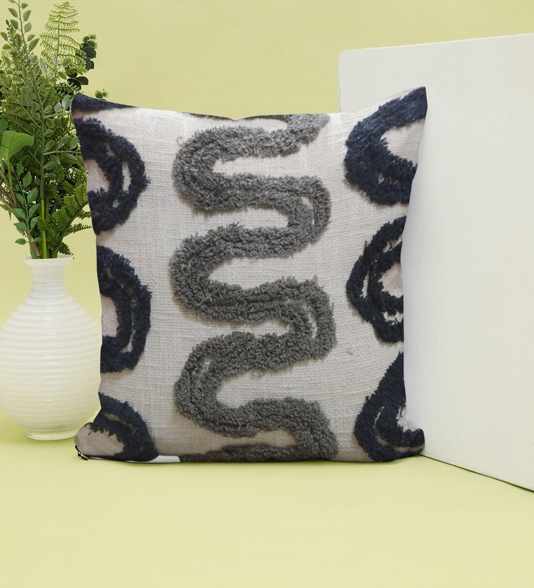 Buy Natural Abstract Cotton 16X16 Inches Cushion Cover at 11% OFF by ...