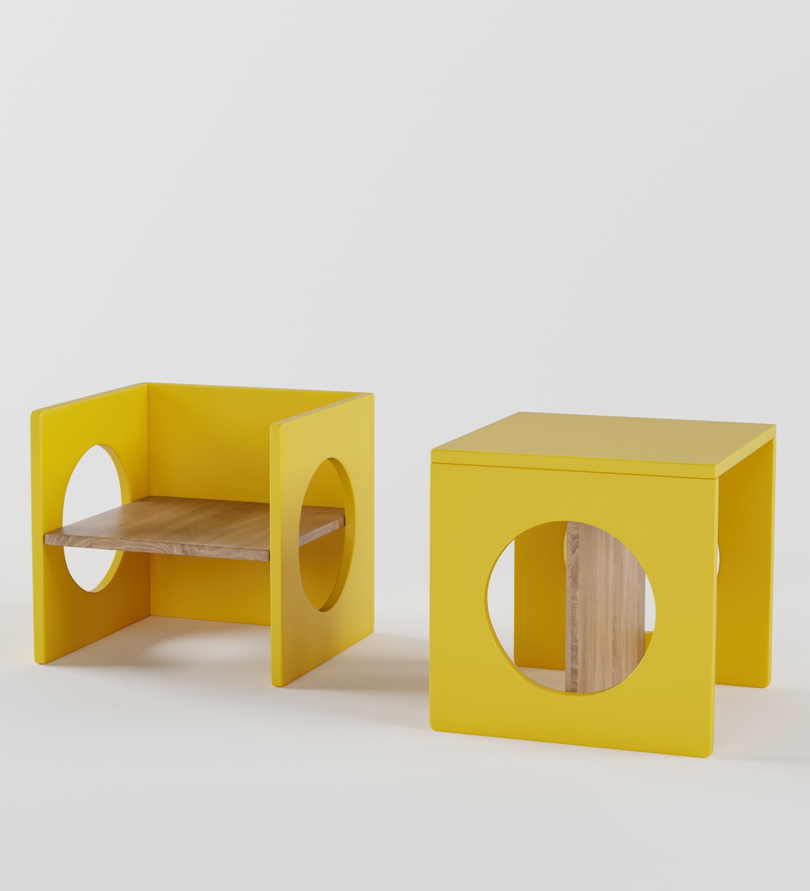 Buy Chable Reversible Infant Desk in Yellow Colour with Chair at 20% ...