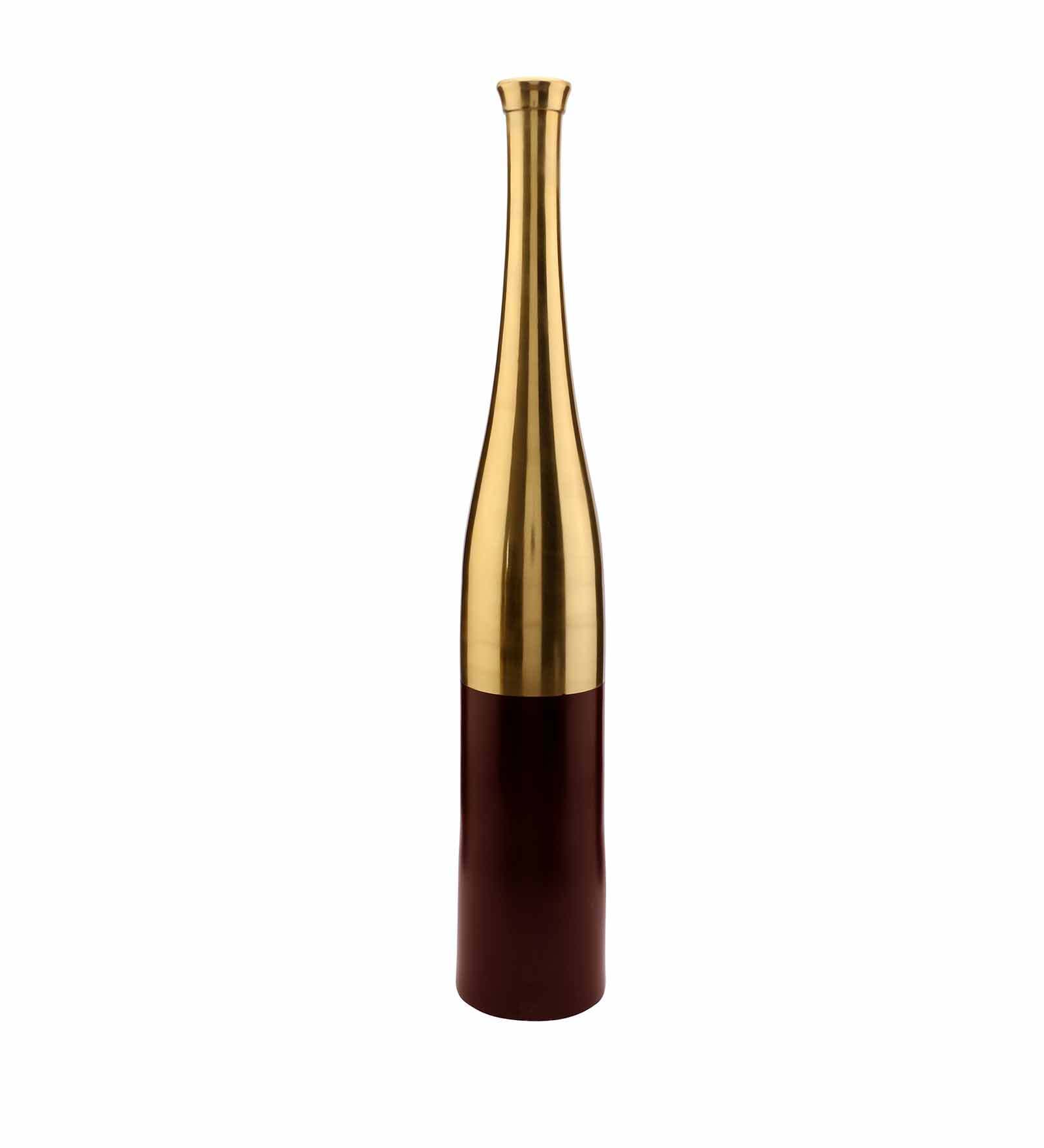 Buy Champagne Bottle Scarlet Red & Gold (Large) Aluminium Table Vase at ...